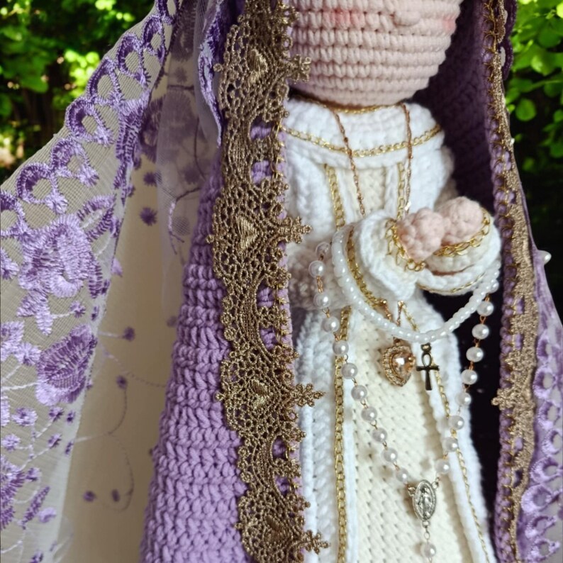 Our Lady of Fatima Crochet Doll, Crochet Virgin Mary Doll, Catholic ...