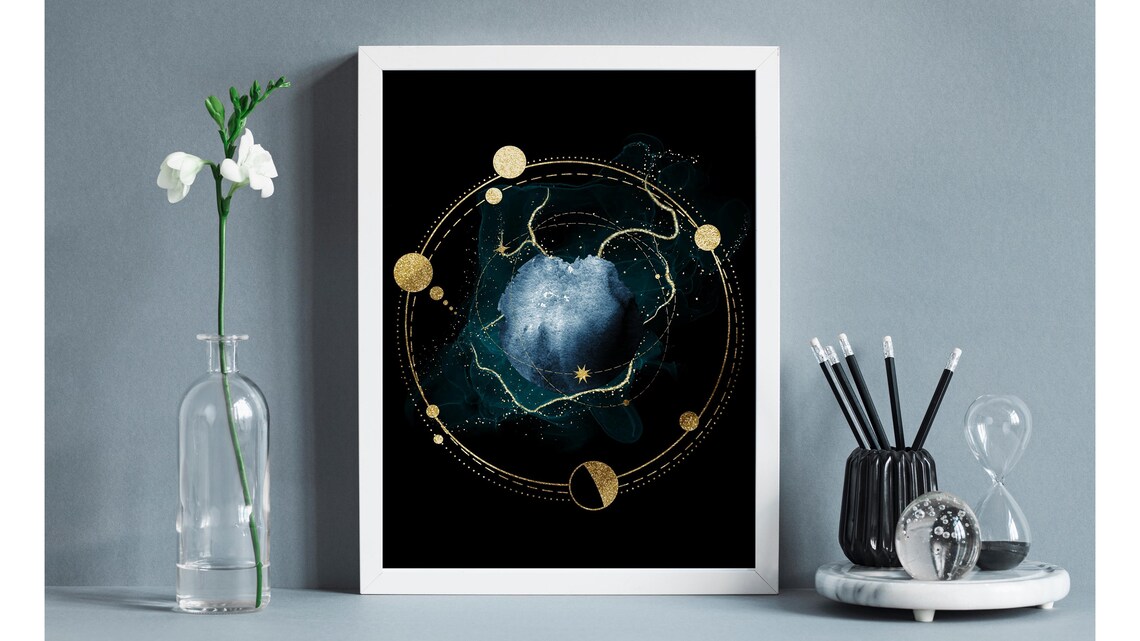 Solar System Art Print Artwork Poster Planets Space - Etsy
