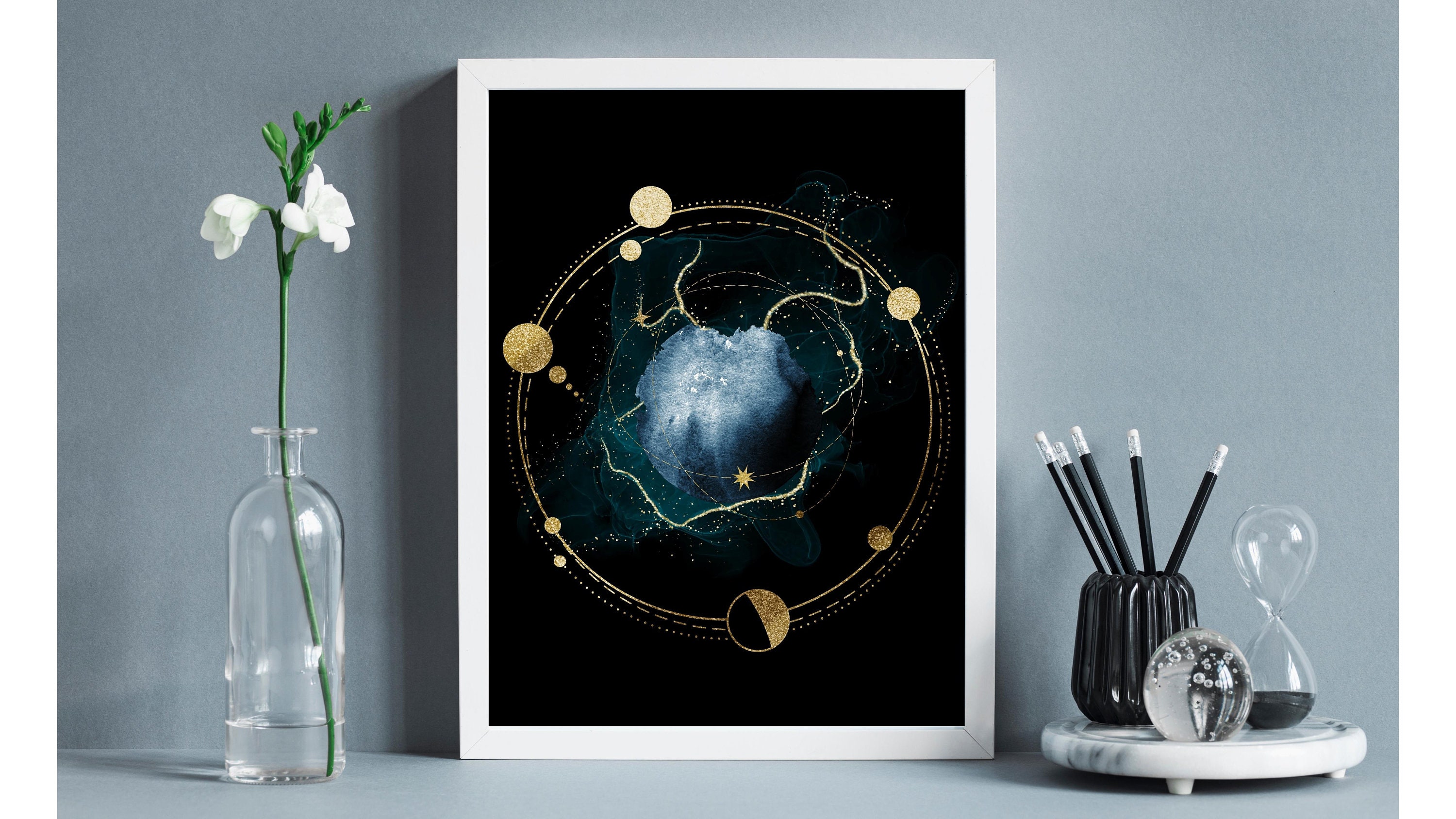 Solar System Art Print Artwork Poster Planets Space - Etsy