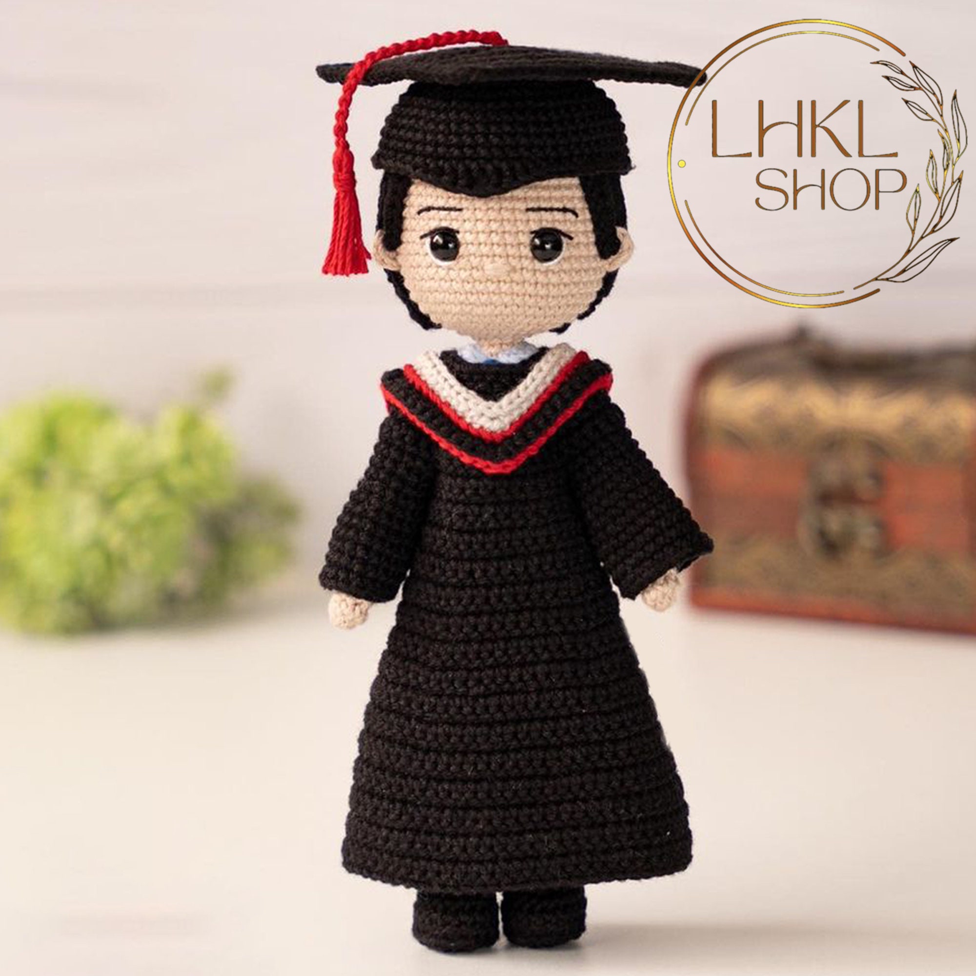 Crochet Graduation Boy Crochet Doll, Custom Graduation Gift, Personal ...