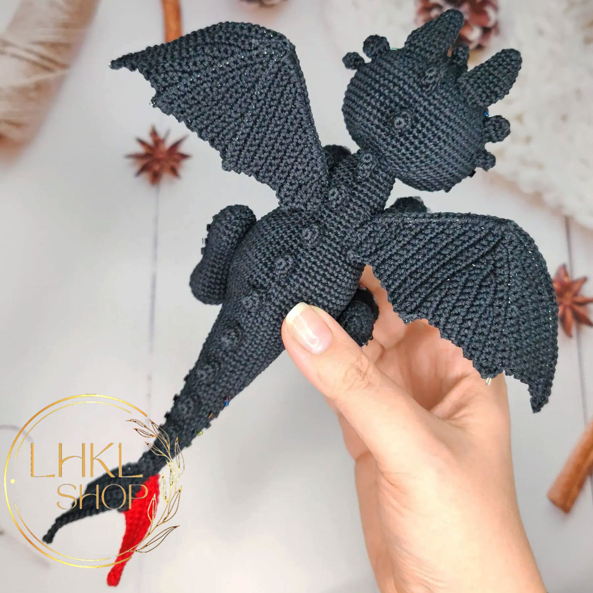Toothless Crochet, Amigurumi Toothless, Toothless Dragon Plushie, Black ...