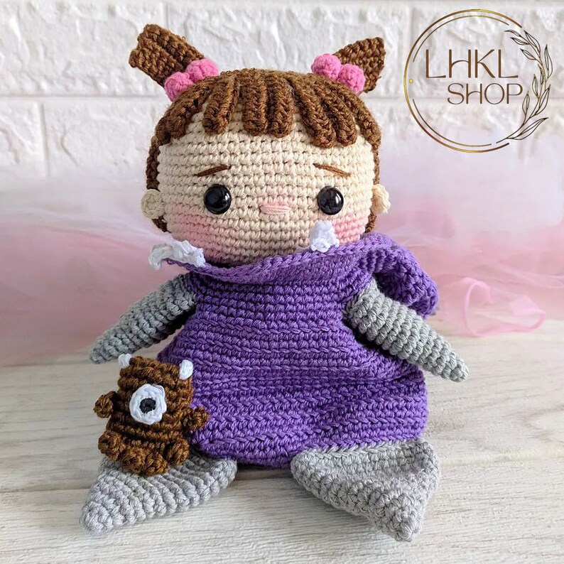 Boo Doll Crochet, Monster Outfit Amigurumi, Boo Amigurumi, Boo Monster ...