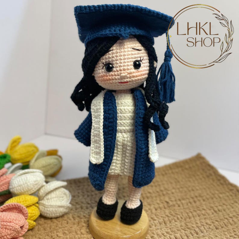 Crochet Graduation Boy Crochet Doll, Custom Graduation Gift, Personal ...