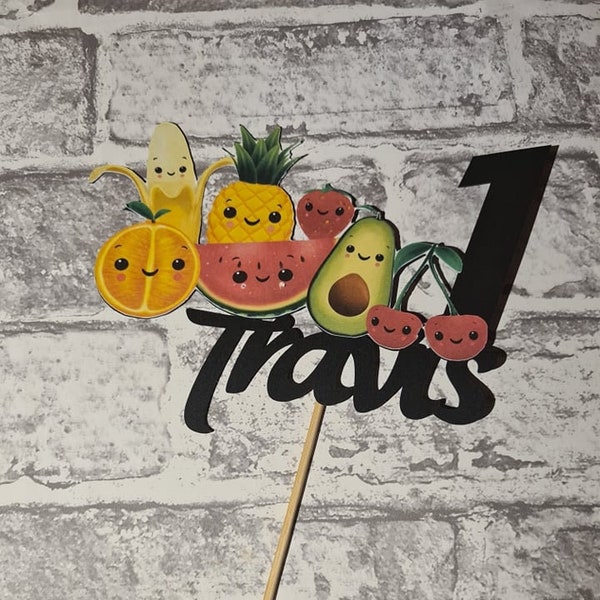 Fruit Cake Topper - Etsy UK
