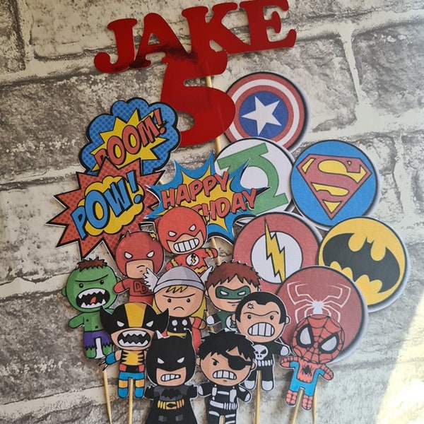 Superhero Cake Topper - Etsy UK