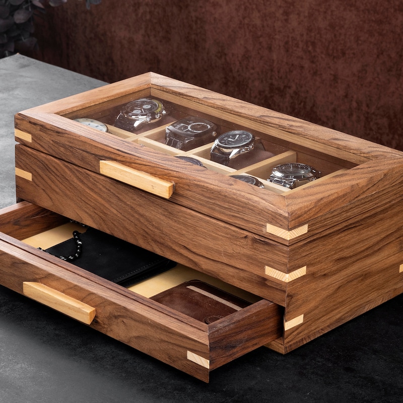 Wooden Valet Watch Box - Etsy UK