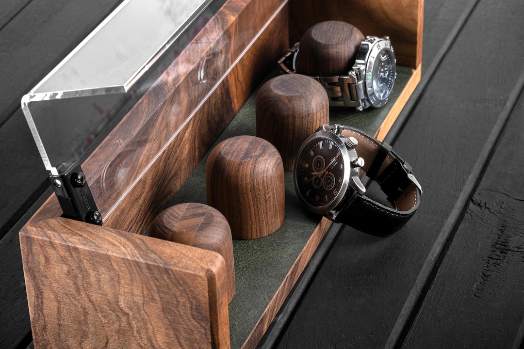 Personalized Walnut Watch Box, Watch Case, Engraved Wood Watch Storage ...