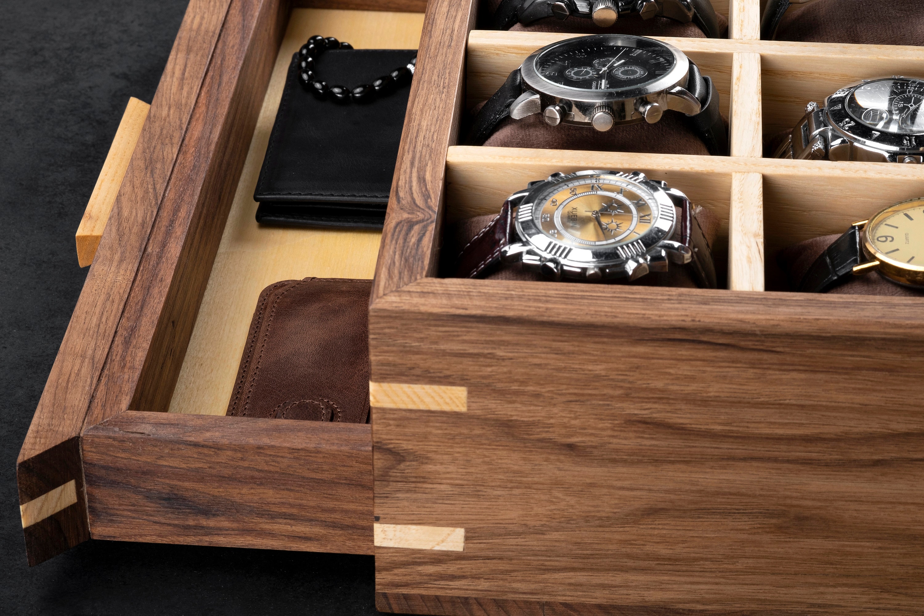 Watch Box With Drawer Watch Box for Men Wood Watch Box 12 - Etsy UK