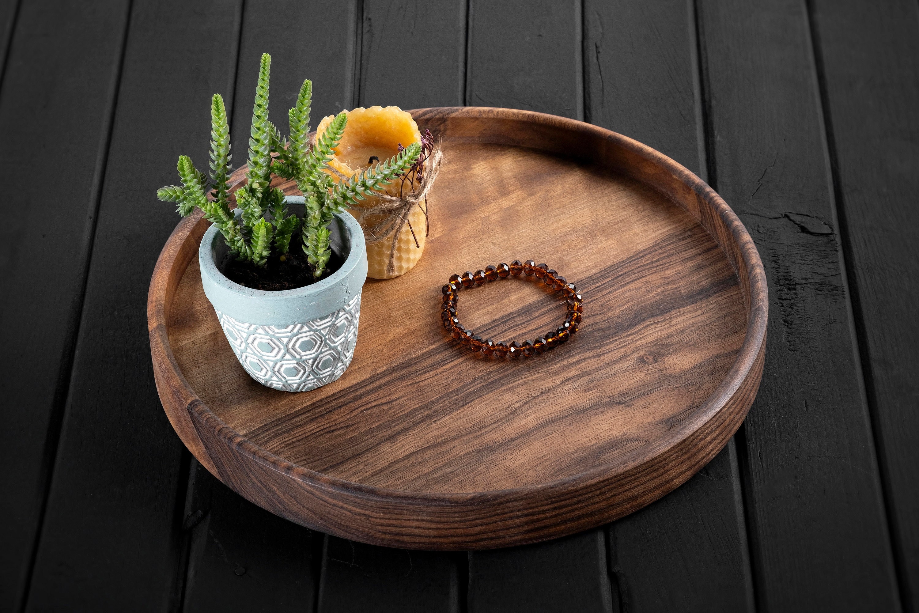 Wood and iron tray store