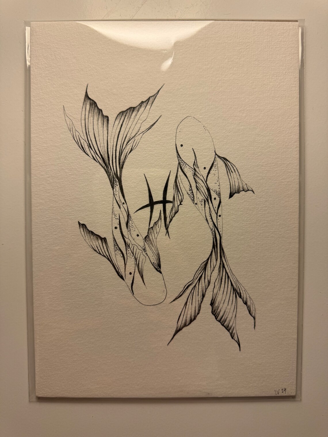 Pisces Drawing - Etsy
