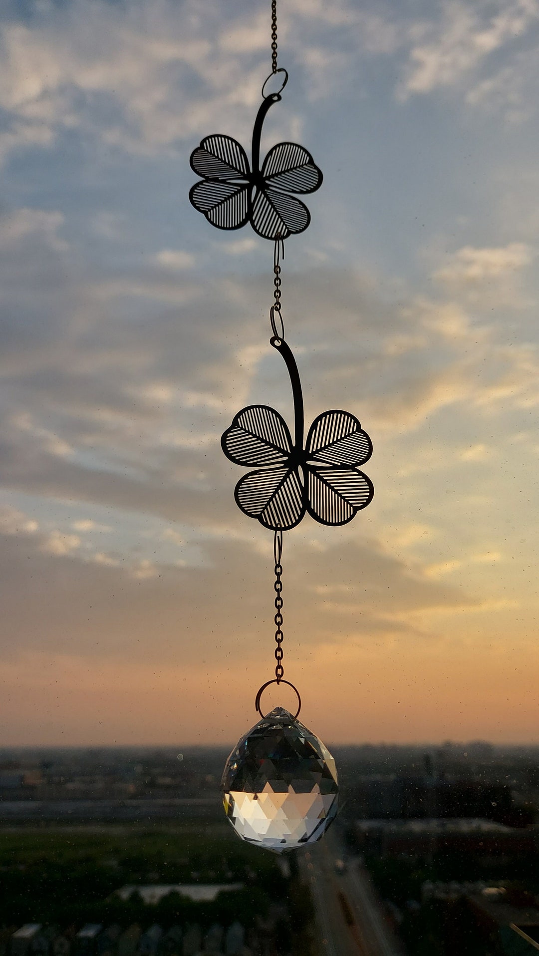 Clover Floral Sun Catcher | Rainbow Prism | Wall Hanging | Babies Room ...