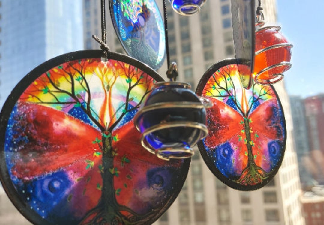 Memorial Suncatcher| Sun Catcher | Wall Hanging | Plant Moon Suncatcher ...