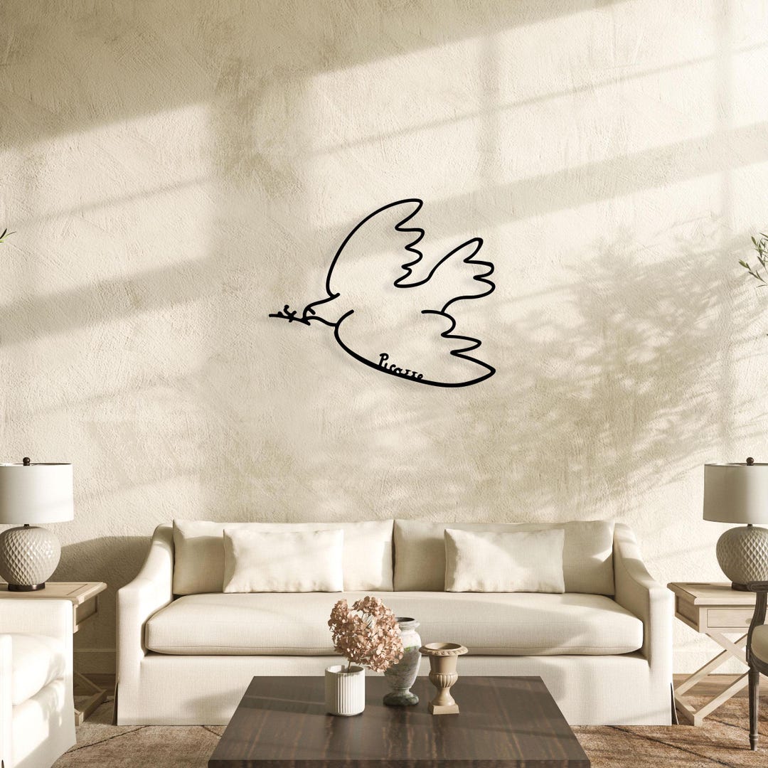 Picasso's Colombe De La Paix Metal Wall Art, Pablo Picasso Art Work ...