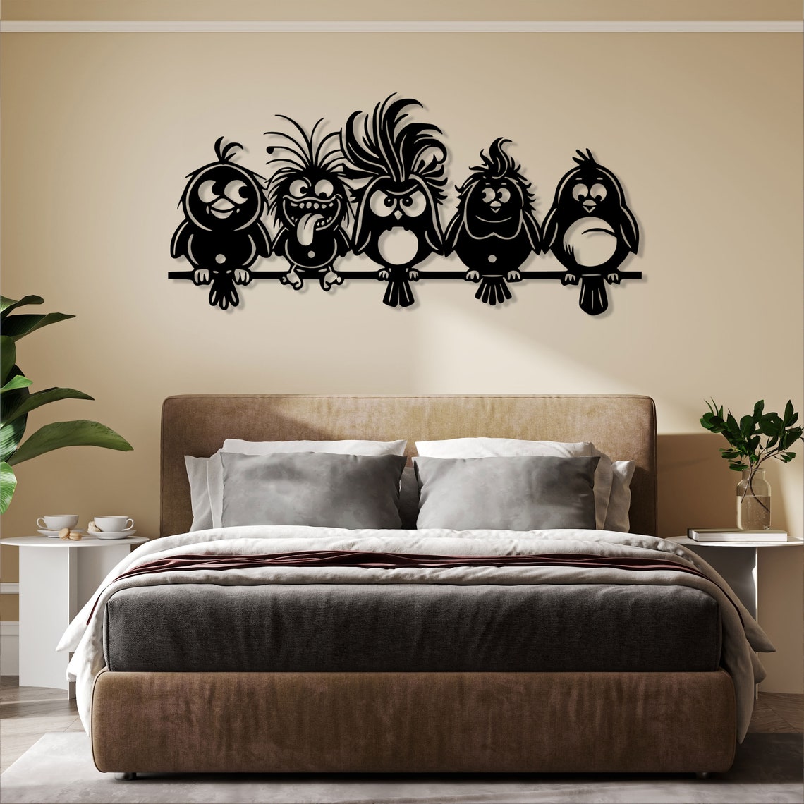 Cartoon Birds Metal Wall Decor: Kids Room, Playground Decoration - Etsy