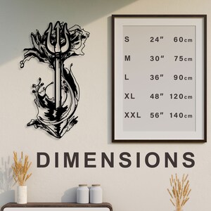 Poseidon Metal Wall Art, Neptune Metal Wall Decor, Pool Bar Metal Wall ...