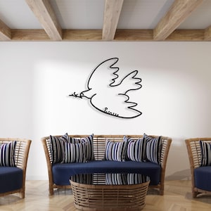 Picasso's Colombe De La Paix Metal Wall Art, Pablo Picasso Art Work ...
