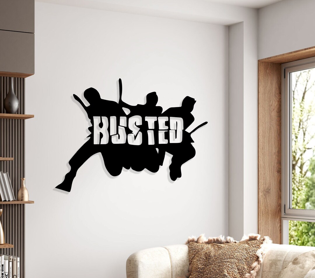 Busted Band Guitar Metal Wall Art: Rock N Roll Decor - Etsy