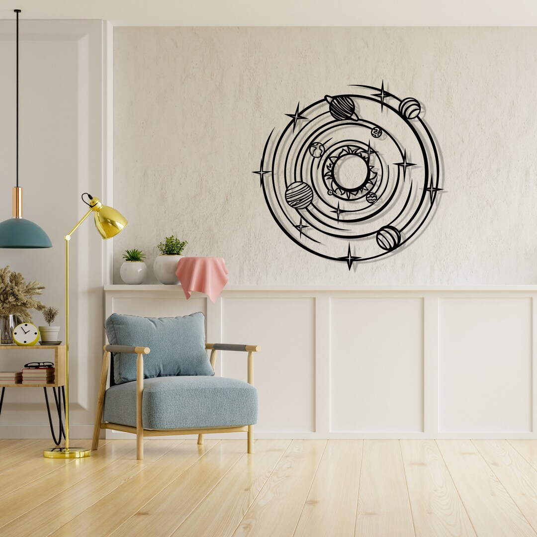 Galaxy Metal Wall Art, Child Room Metal Wall Decor, Porch Metal Wall ...