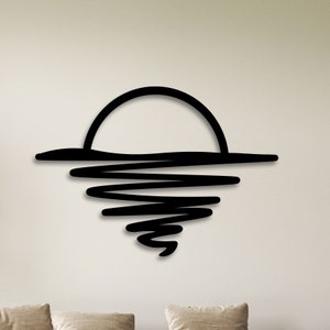 Sunset Metal Wall Art: Modern Beach House Decor - Etsy
