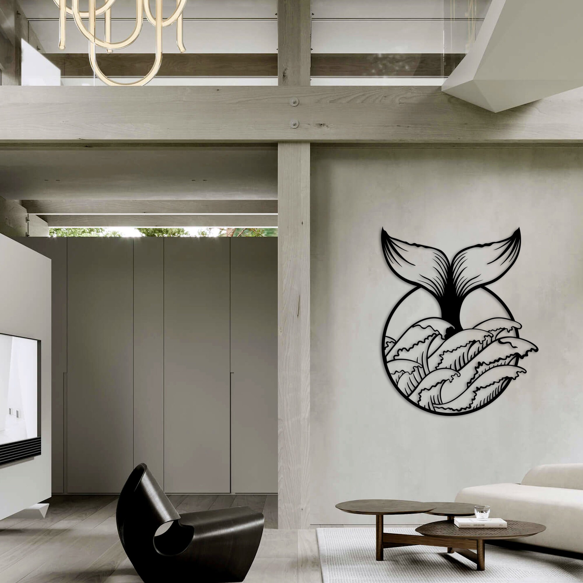 Ocean Metal Wall Art Whale and Wave Metal Wall Deco Moby - Etsy