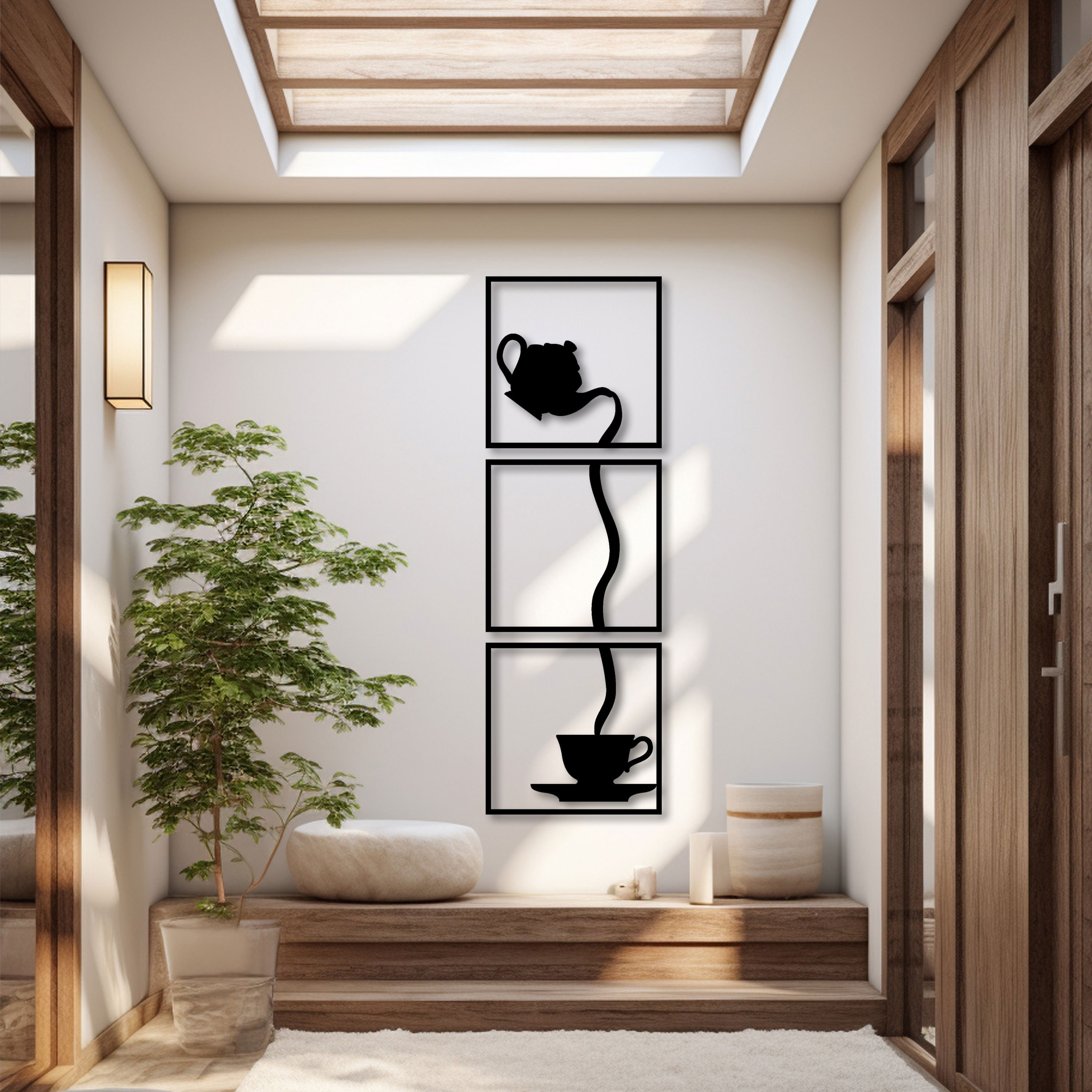 Tea Time Metal Wall Art - Modern Kitchen Decor - Tea Lovers Gift - Etsy