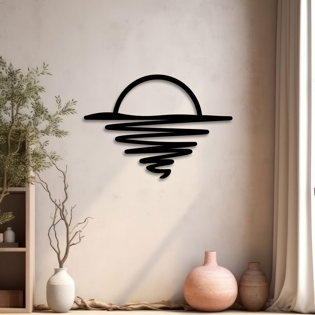 Sunset Metal Wall Art: Modern Beach House Decor - Etsy
