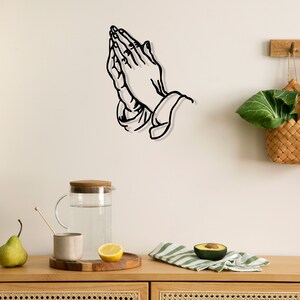 Praying Hands Metal Wall Art: Religious Home Decor - Etsy