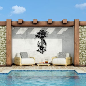 Poseidon Metal Wall Art, Neptune Metal Wall Decor, Pool Bar Metal Wall ...