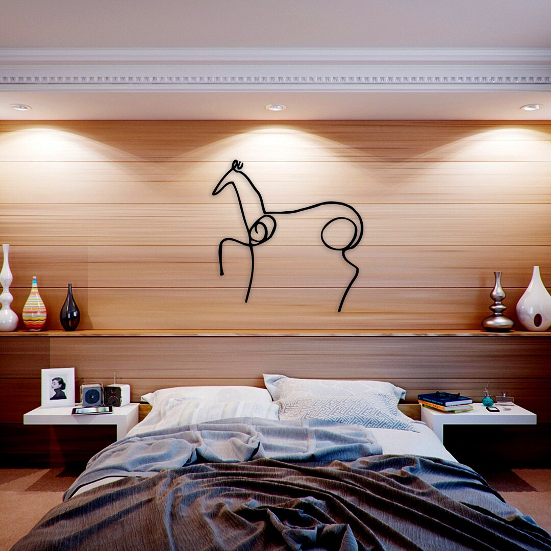 Horse Metal Line Art, Horse Wire Metal Wall Decor, Animal Metal Wall ...