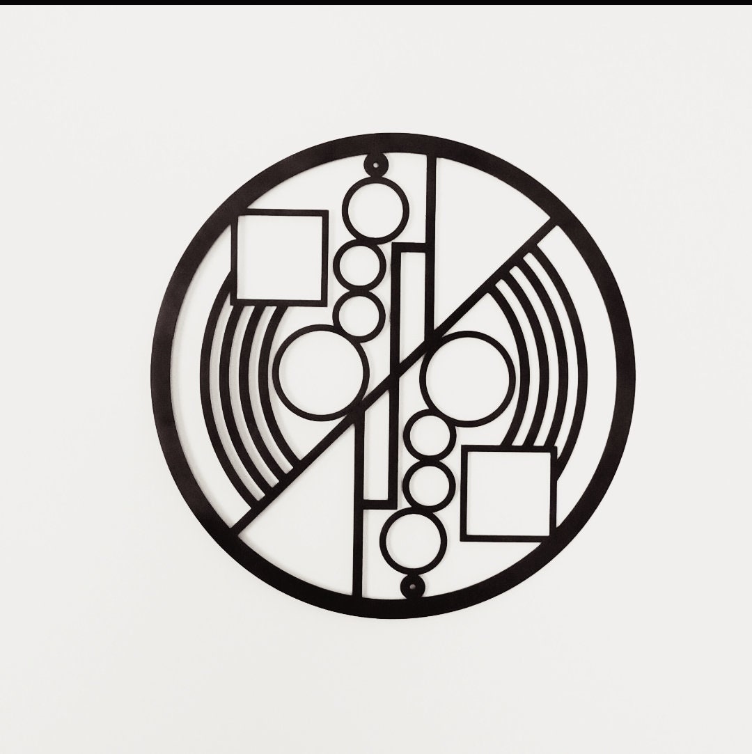 Geometric Metal Wall Art, Golden Ratio Wall Decor, Spiral Metal Line ...