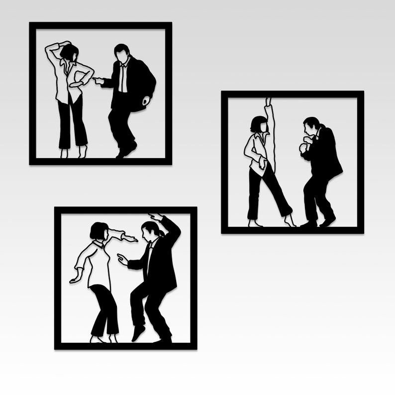 Pulp Fiction Metal Wall Art - Quentin Tarantino Retro Movie Decor ...