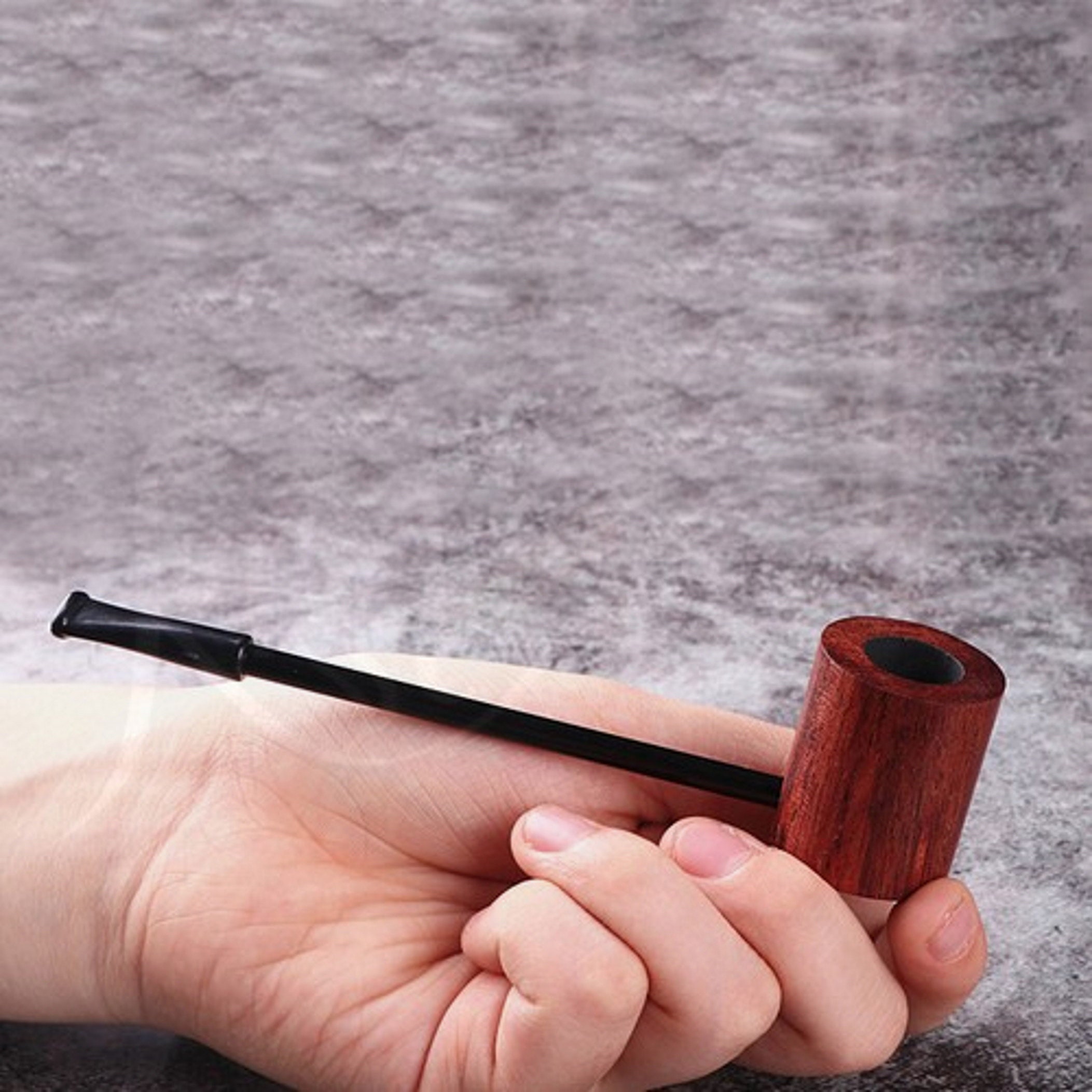 Unique Wooden Popeye Smoking Pipe With Straight Metal Stem/special ...