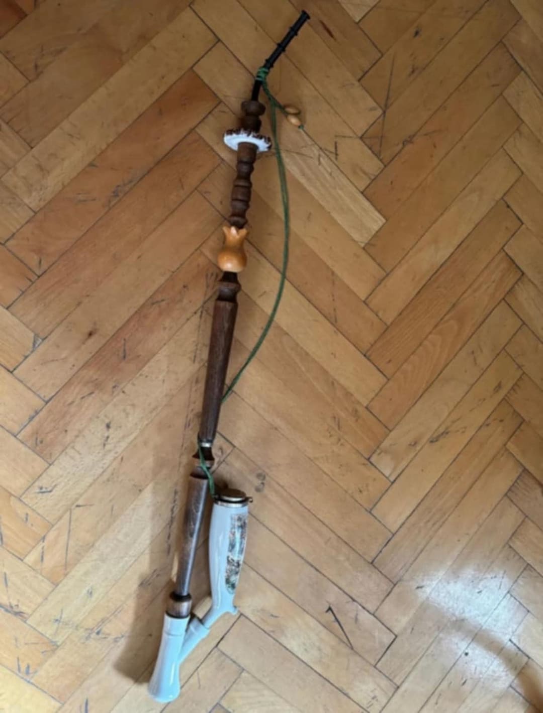 Antique German Porcelain Long Hunter Pipe/unique Rare Churchwarden ...