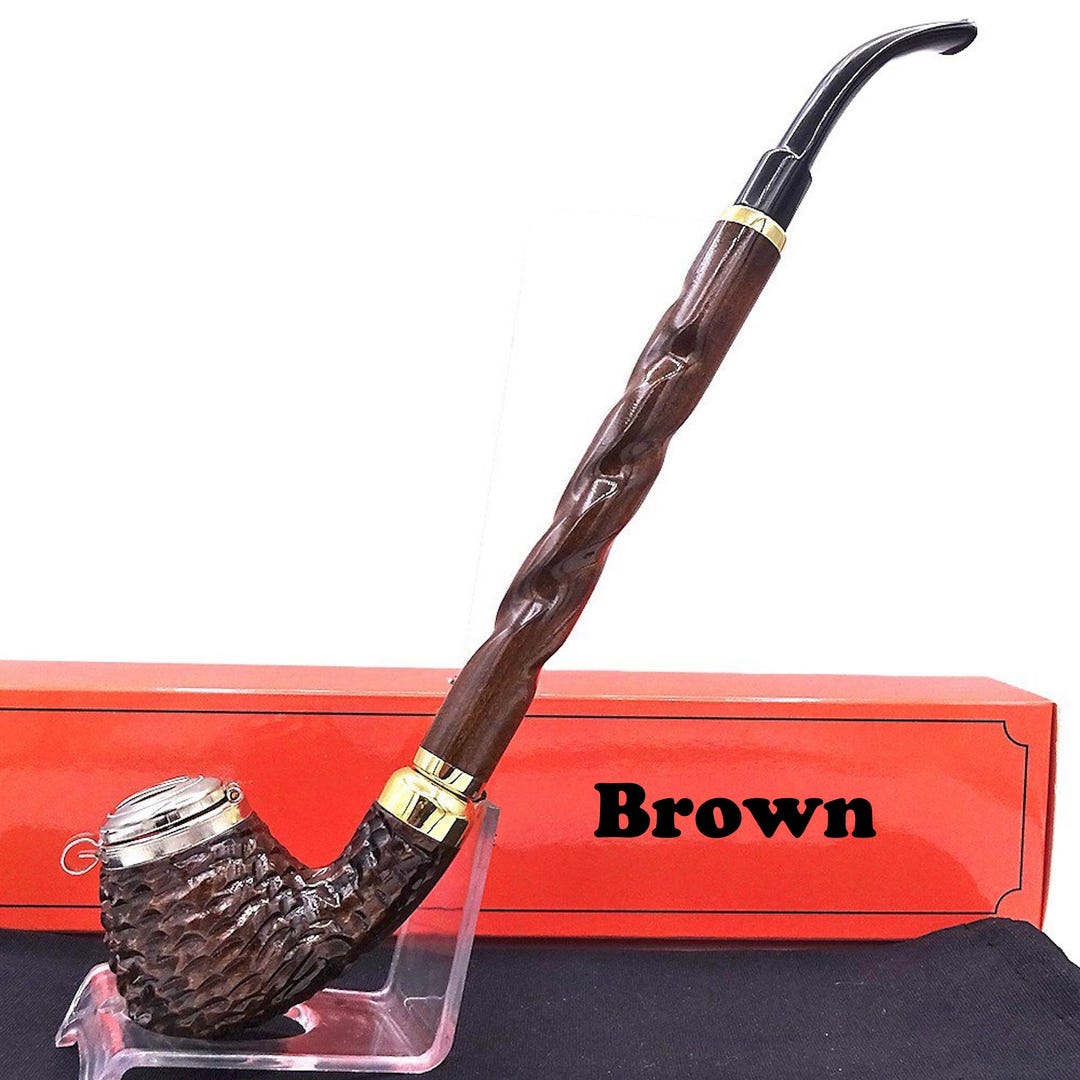Rare Churchwarden Pear Pipe With Ornate Lid/unique Artisan Long Stem ...