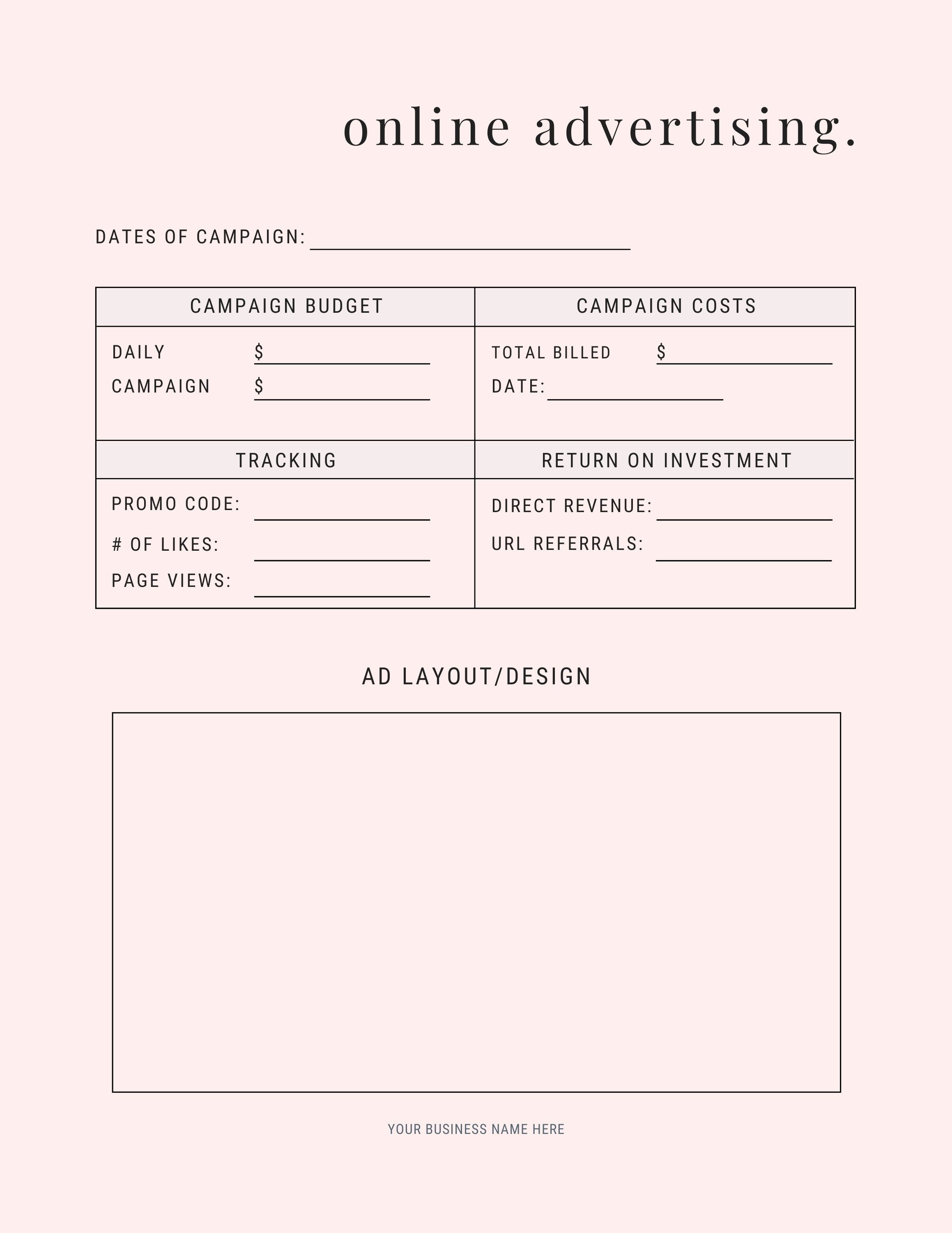 Marketing Planner Template Printable Social Media Marketing Small ...