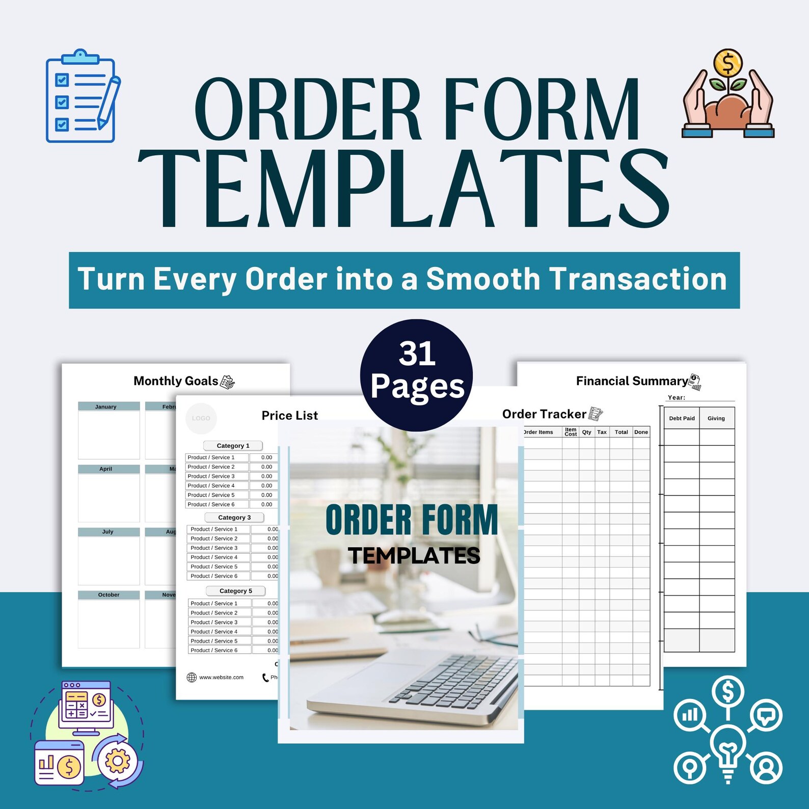 Order Form Templates, Printable Business Order Forms, Craft Order Form ...