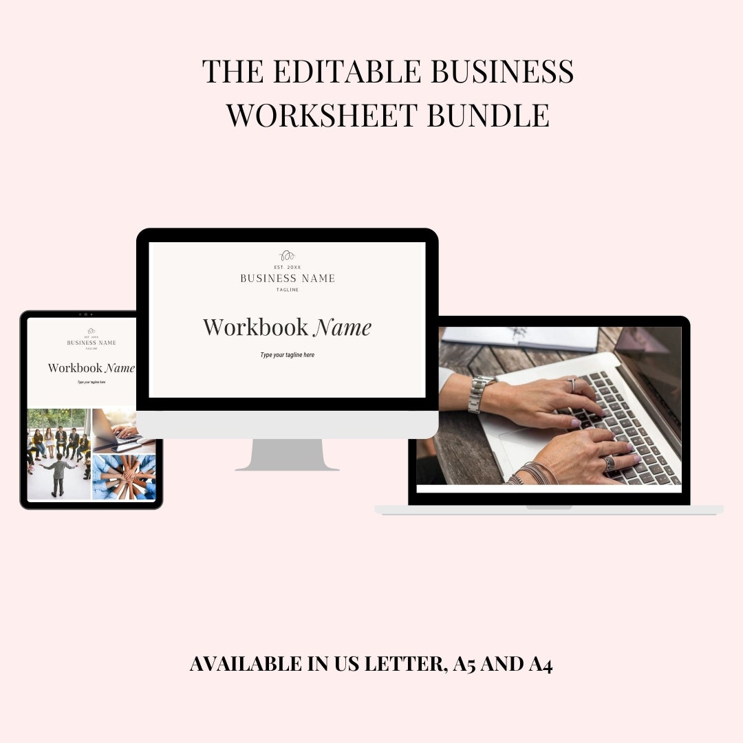 Editable Worksheet Bundle for Businesses | Goal Setting Worksheets ...