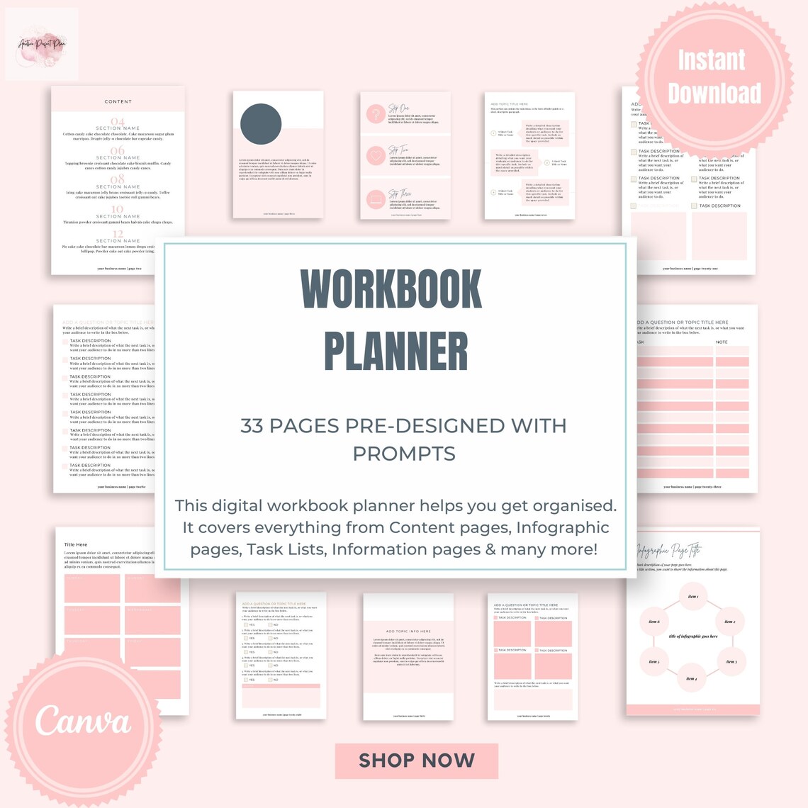 Workbook Planner PDF Digital Download Start up Business - Etsy