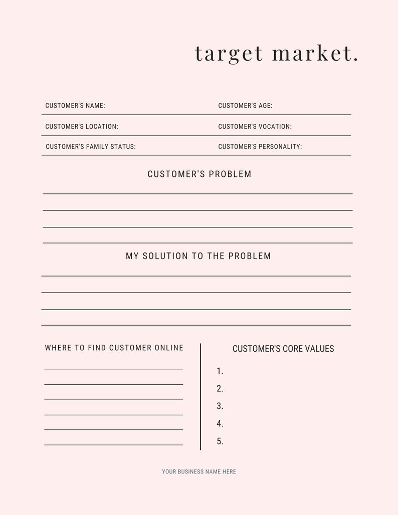 Marketing Planner Template Printable Social Media Marketing Small ...