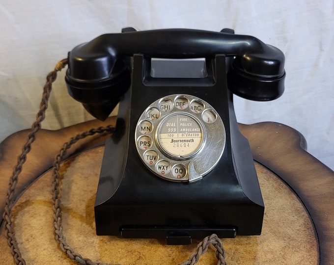 Vintage Bakelite Rotary Dial up Telephone - Etsy