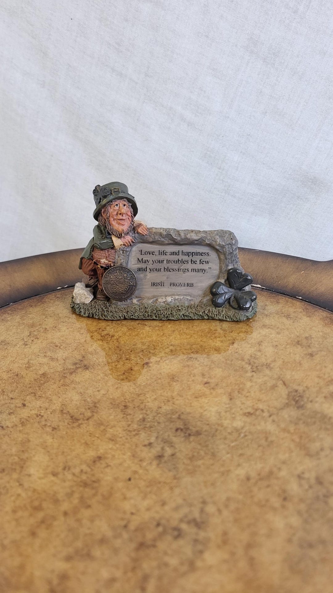 Vintage Declan Finnians Irish Proverb Blessing With Leprechaun Figurine ...