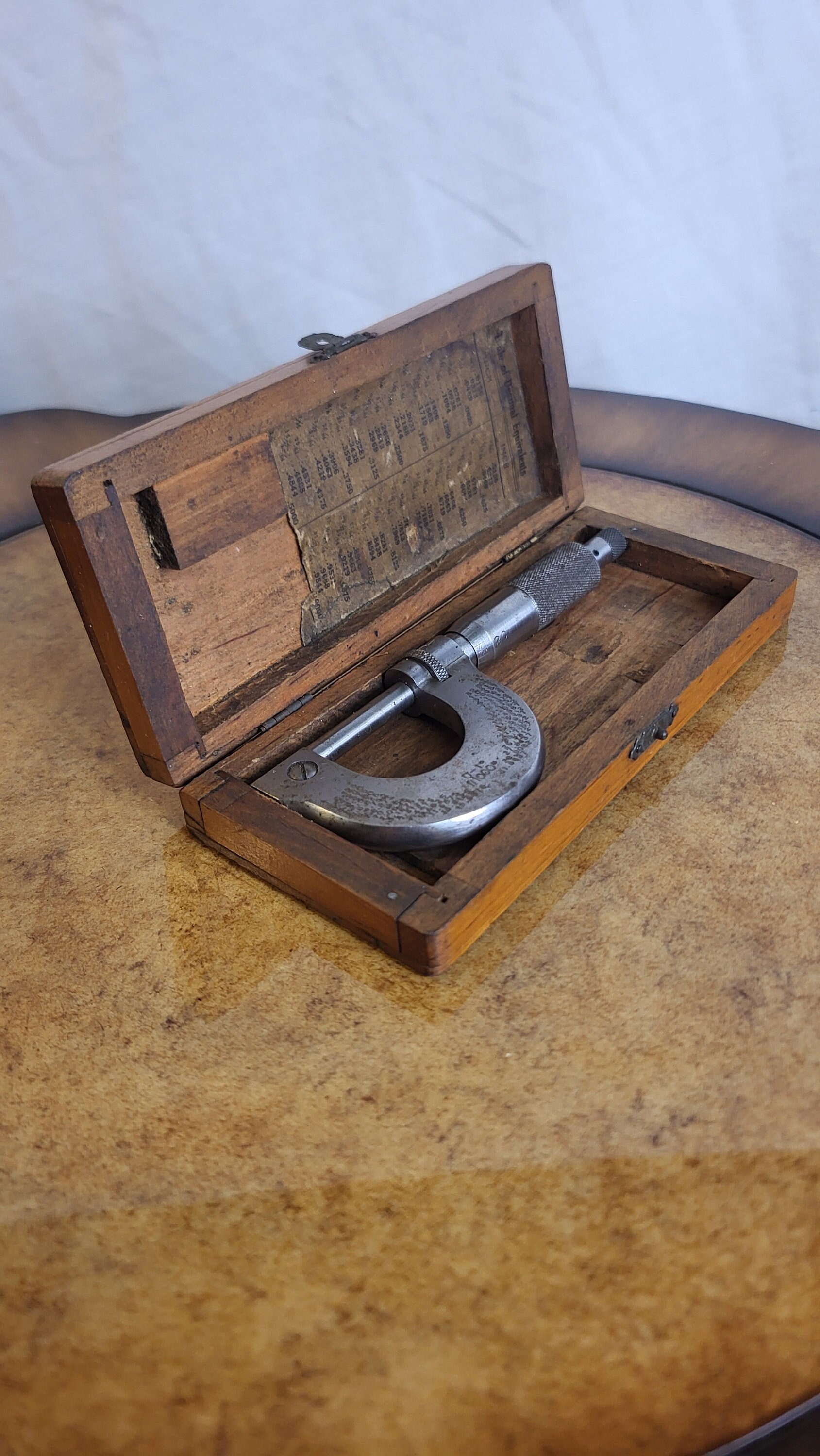 Vintage Imperial Micrometer With Wooden Box - Etsy
