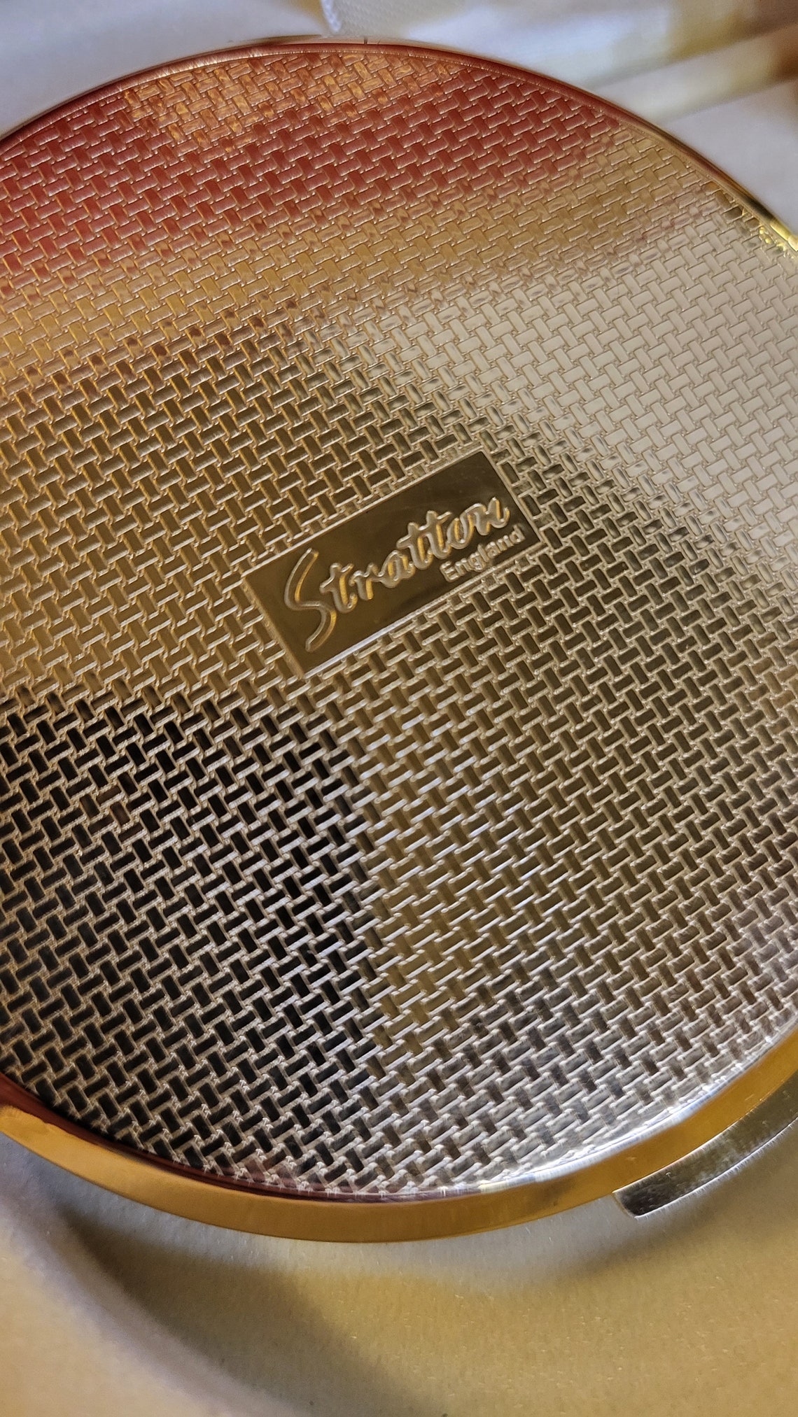 Vintage Stratton Compact Mirror, Perfume Atomiser With Floral Design ...