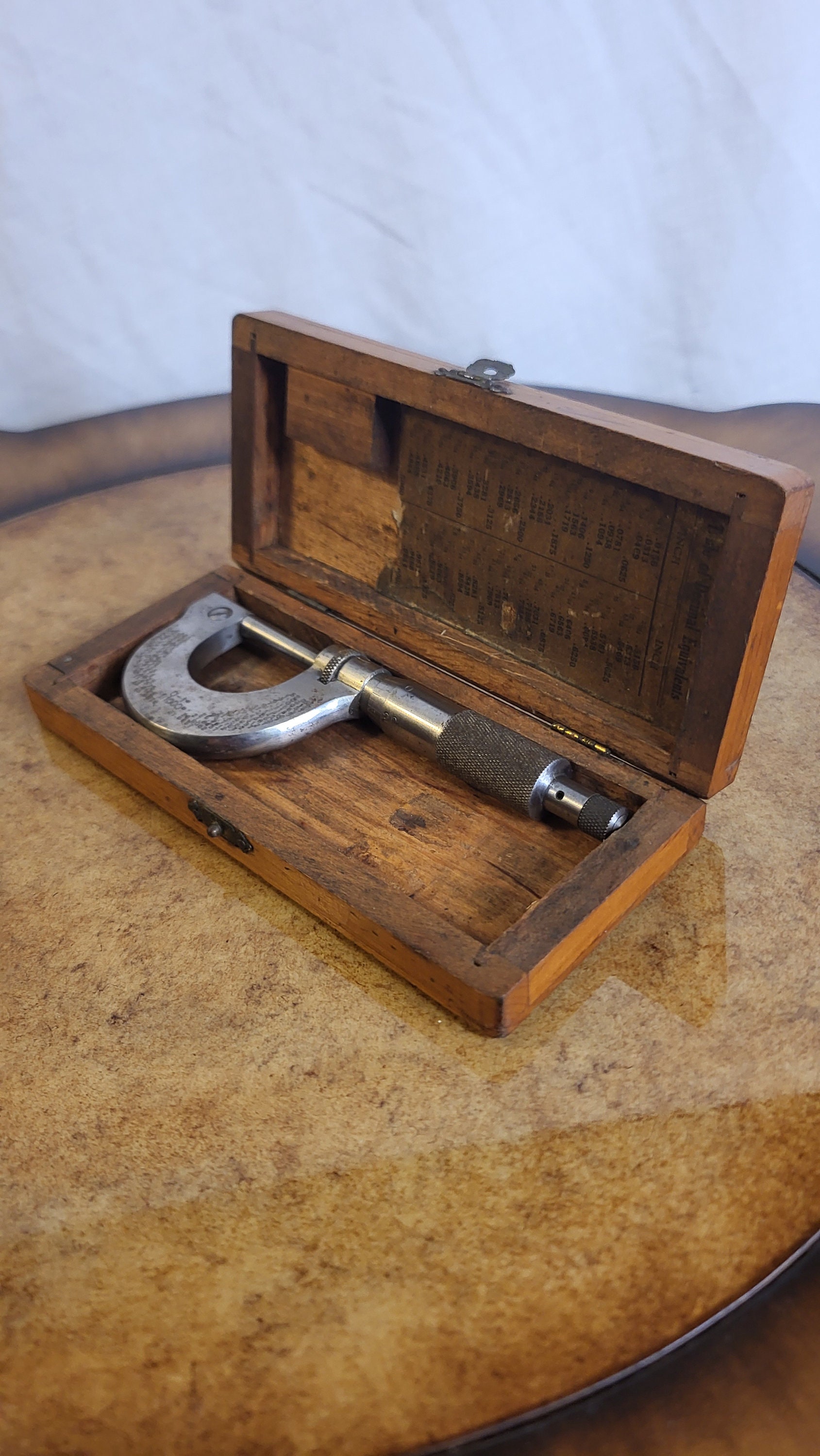 Vintage Imperial Micrometer With Wooden Box - Etsy