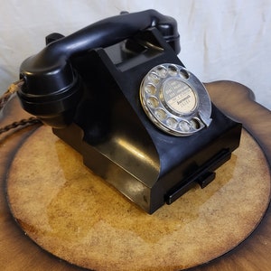 Vintage Bakelite Rotary Dial up Telephone - Etsy