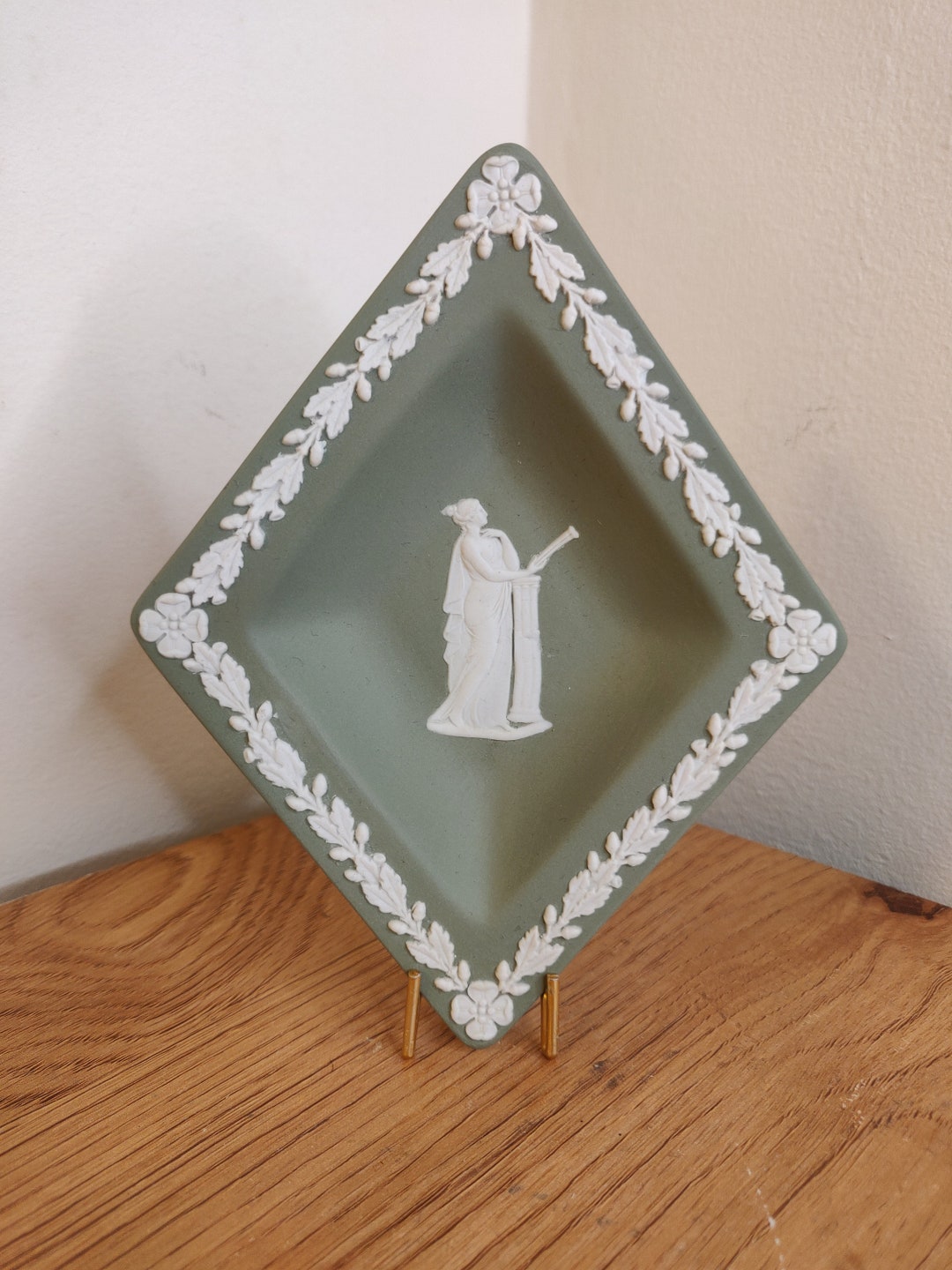 Wedgwood Jasperware Green Diamond Trinket Dish - Etsy