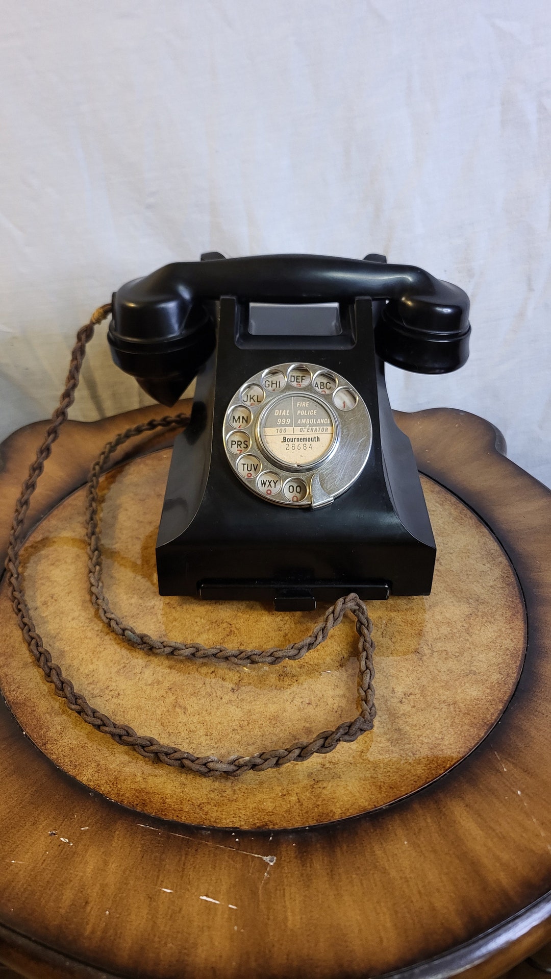 Vintage Bakelite Rotary Dial up Telephone - Etsy