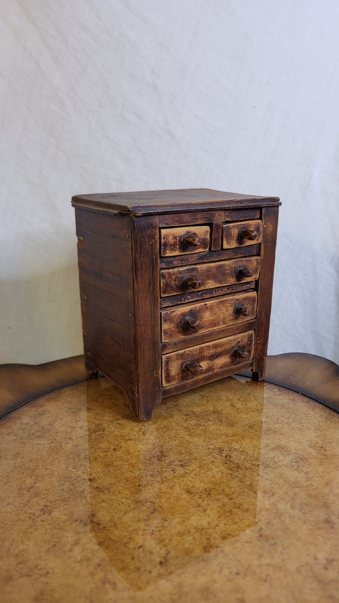 Antique Miniture Wooden Chest of Draws - Etsy