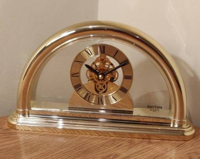 Rhythm Quartz Half Moon Clock - Etsy