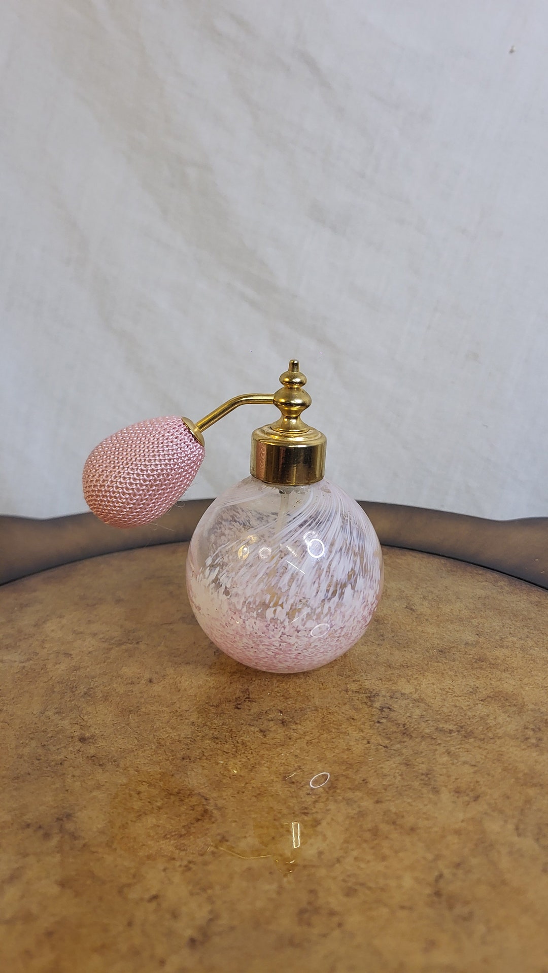 Vintage Perfume Atomiser With Gold Tone Top and Glitery Pink Design - Etsy